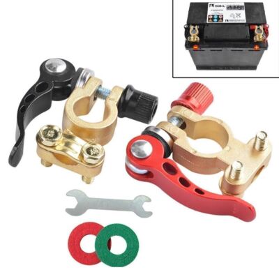 Pair of Battery Terminal Connectors Quick Release Disconnect Positive ...