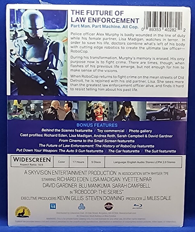 Robocop: The Complete Series (5-Disc Blu-ray, 1994) Richard Eden, Roddy ...