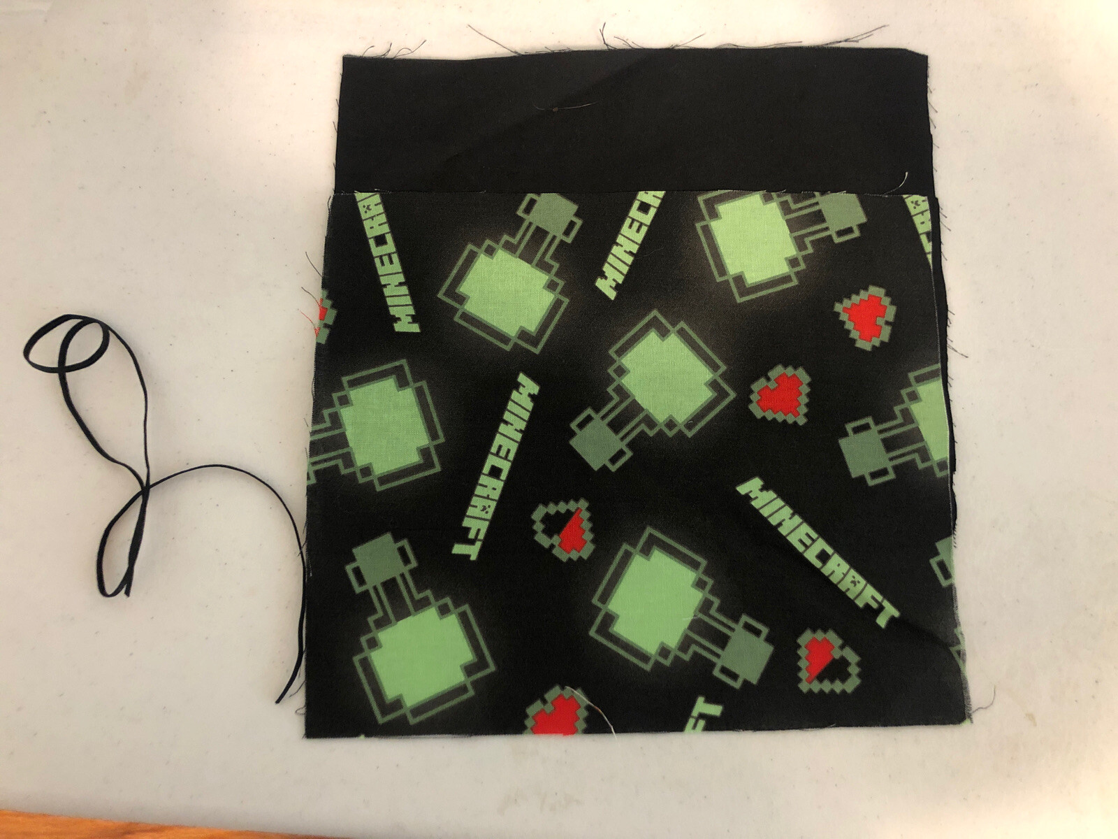 New Mask Kit: 9 X 8” Fabric. Elastic. Minecraft | eBay