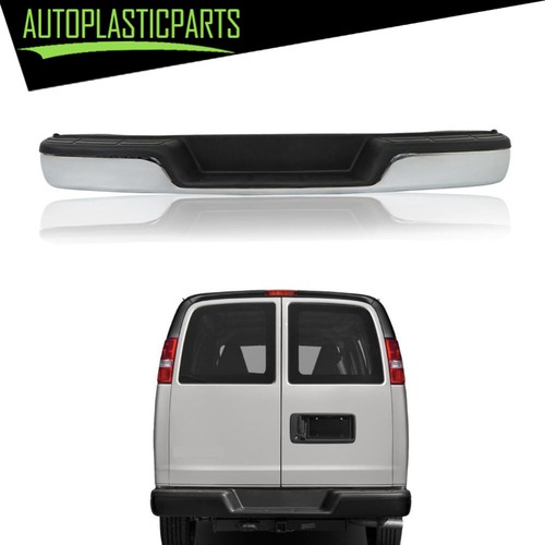 GM1103142 Rear Step Bumper Chrome Steel For 1996-2021 Chevy Express ...