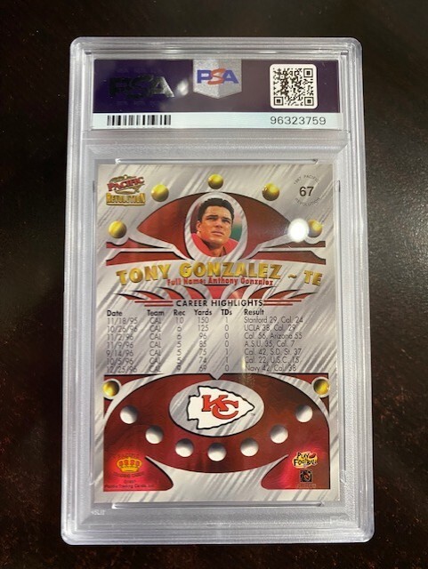 1997 Pacific Revolution Rookie 67 Tony Gonzalez HOF PSA-8 | eBay