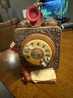 THREE JAYS IMPORTS WIND-UP MOTION MUSICAL ROTARY TELEPHONE, "MY ...