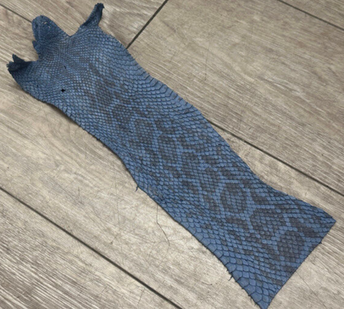 Blue Genuine Anaconda Snakeskin Leather real hide Remnant snake skin python 220 | eBay