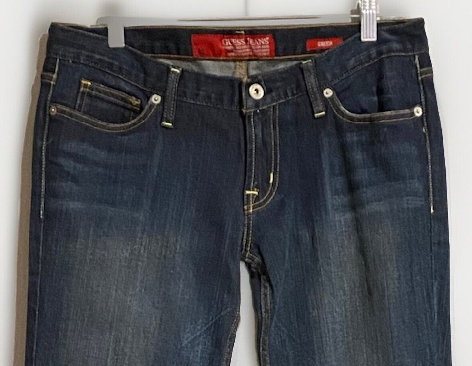 New Guess Premium Red Label 81 Bootcut Stretch Jeans Dark Wash Tall ...