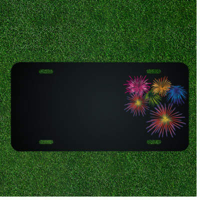 Custom Personalized License Plate With Add Names To Fireworks Design ...