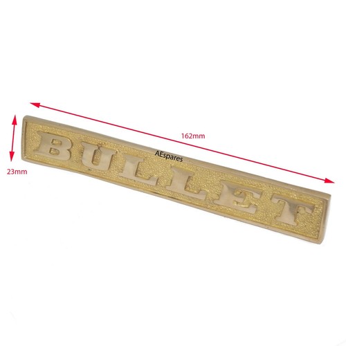 Fits Royal Enfield Bullet Logo Customized Number Plate Emblem Brass S2u ...