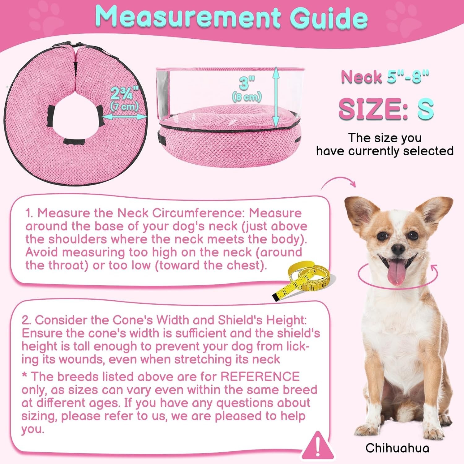 Inflatable Dog Recovery Cone Small – Soft Donut E-Collar Shield ...