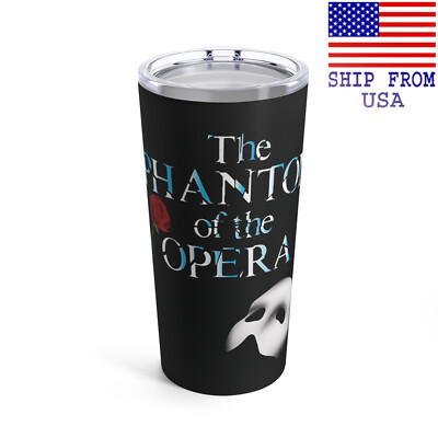 THE PHANTOM OF THE OPERA MASK 20oz Stainless Steel Tumbler Cup Mug ...