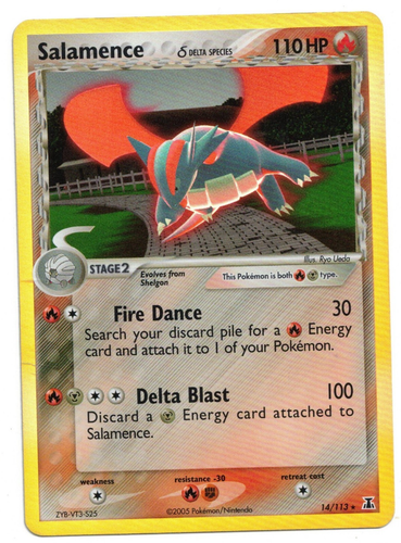 Pokemon Card: Salamence HOLO 14/113 EX Delta Species Rare! GD | eBay