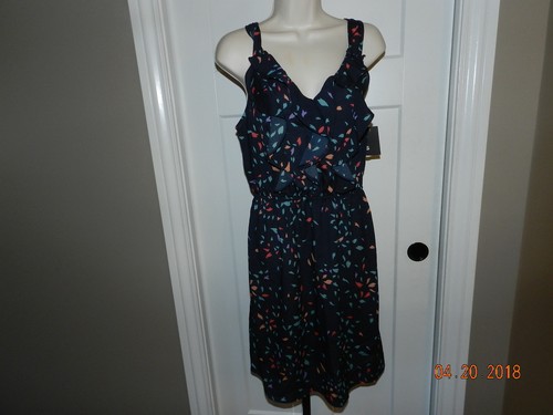NWT Mossimo Summer Sun Dress Navy Print Sleeveless WOMEN'S S | eBay