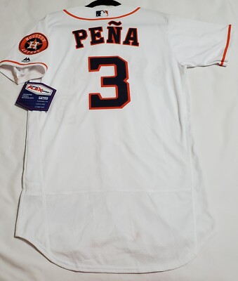 AUTHENTIC MAJESTIC JEREMY PENA, 40 MEDIUM, HOUSTON ASTROS FLEX BASE ...