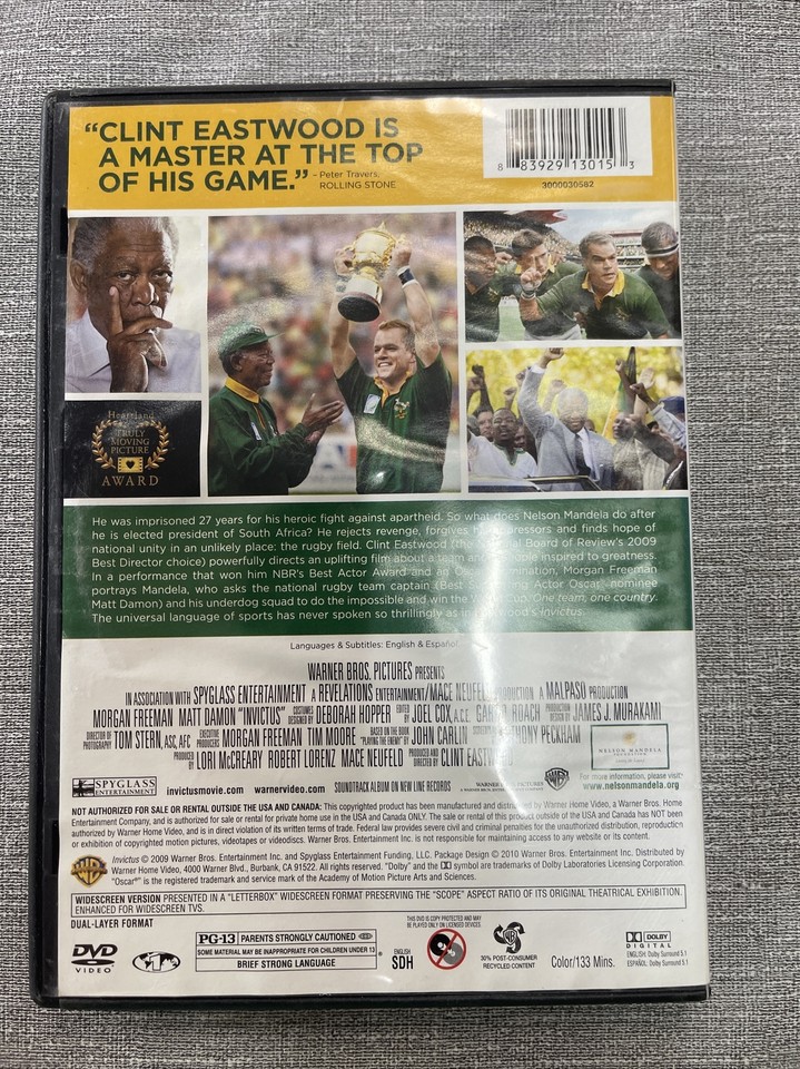 Invictus (DVD, 2010) - Previously Rented 883929130153| eBay