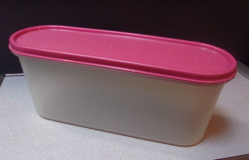 Tupperware Container With Pink lid 2400 A-2 11” long / Nice! | eBay