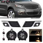 HECASA Pair Front Fog Lights w/ Bezel Trim For Chevrolet Traverse 13-17 ...