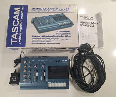 TASCAM MINISTUDIO PORTA 02 MKII 4 Track ANALOG CASSETTE RECORDER w ...