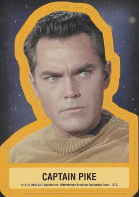 Star Trek 40th Anniversary Series 2 2008 Sticker Card S10 CAPTAIN PIKE ...