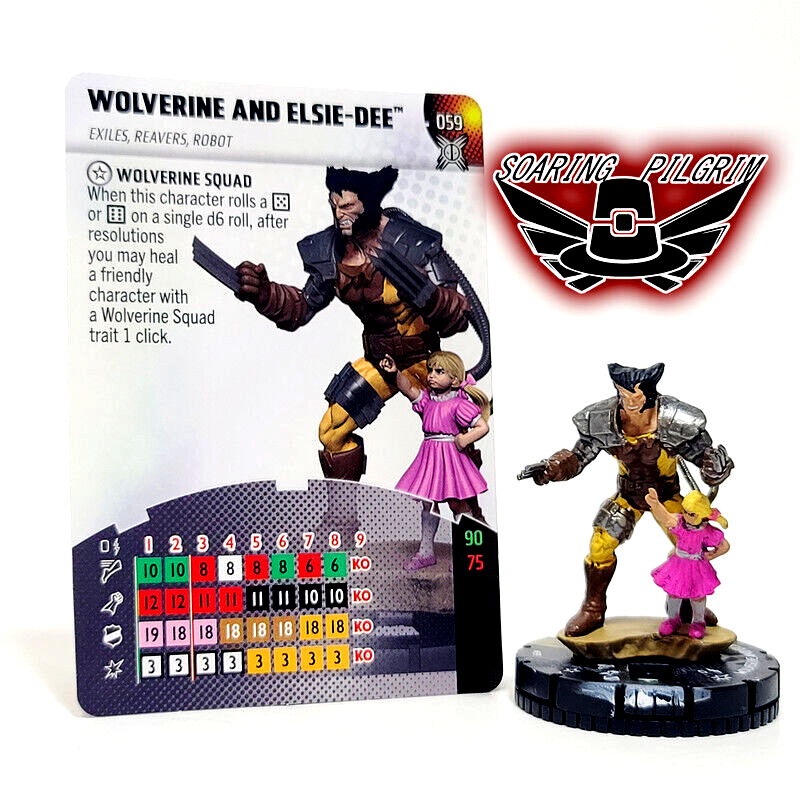 Marvel Heroclix WOLVERINE AND ELSIE-DEE - 059 - CHASE Deadpool Weapon X ...
