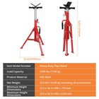 2500 Lbs Heavy-Duty Adjustable Folding Pipe Jack Stand Ideal for ...