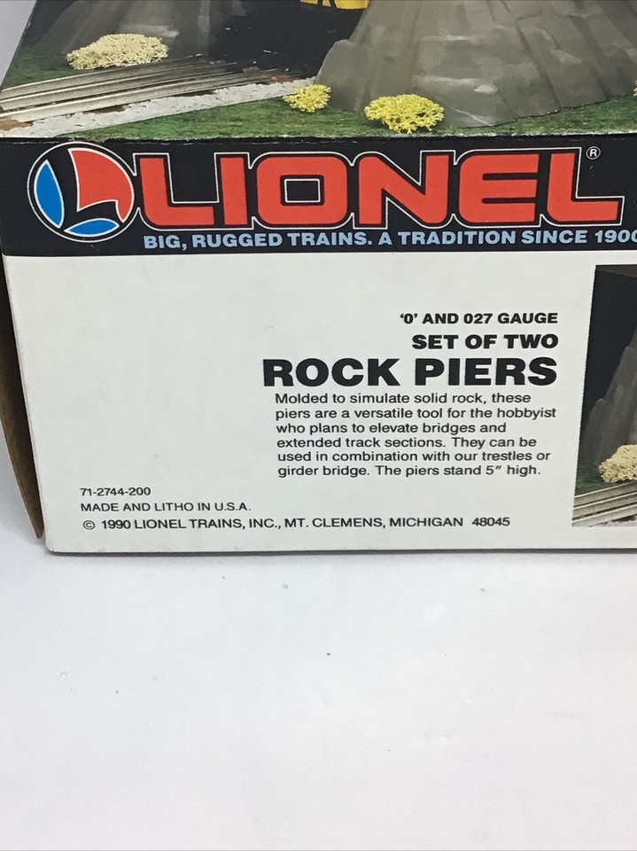 NOS Lionel O O27 Gauge Set 2 Rock Piers Train Scenery Layout Accessory ...