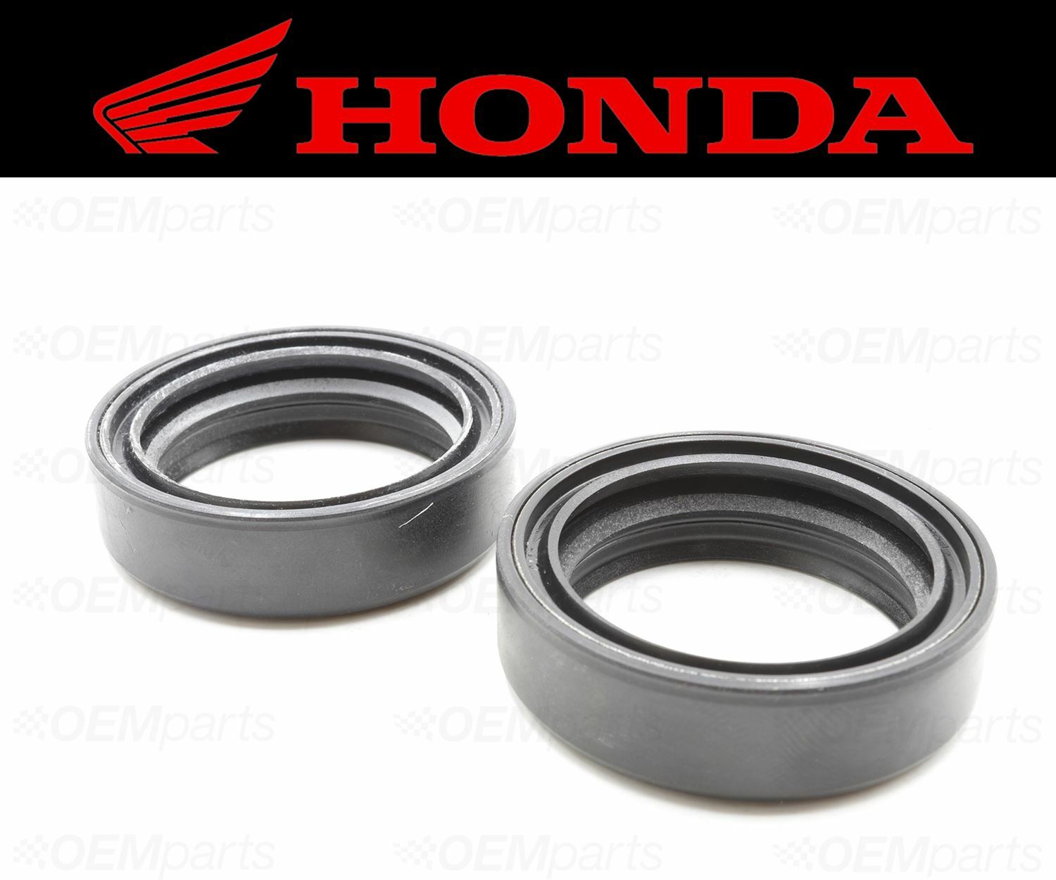 Set of (2) Honda Front Fork Oil Seal (See Fitment Chart) #51495-467-405 ...