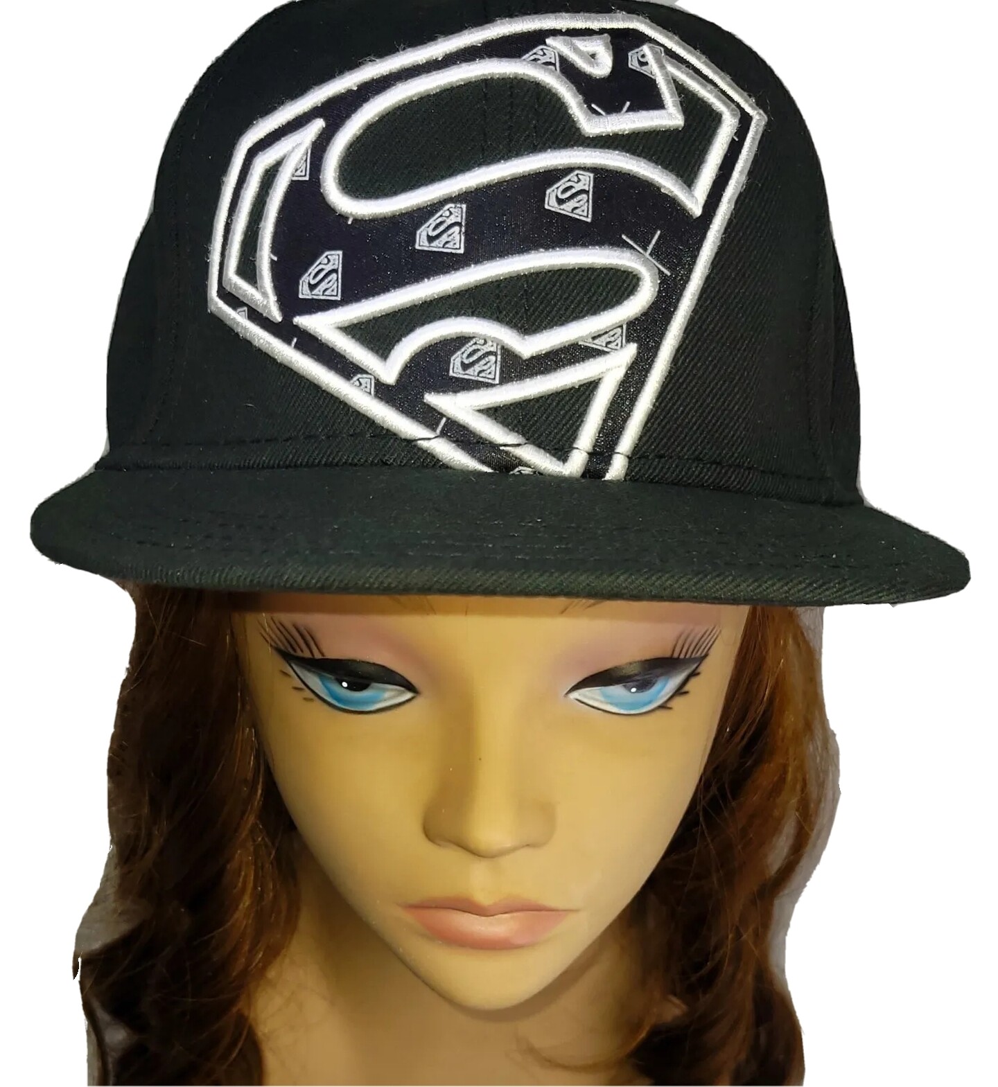 Superman Cap Size S/M, Logo with Small Logos Black Ba… - Gem