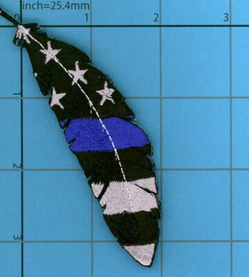 v2 THIN BLUE LINE SWAT FEATHER Police USA flag Patch Quill TBL Tactical ...