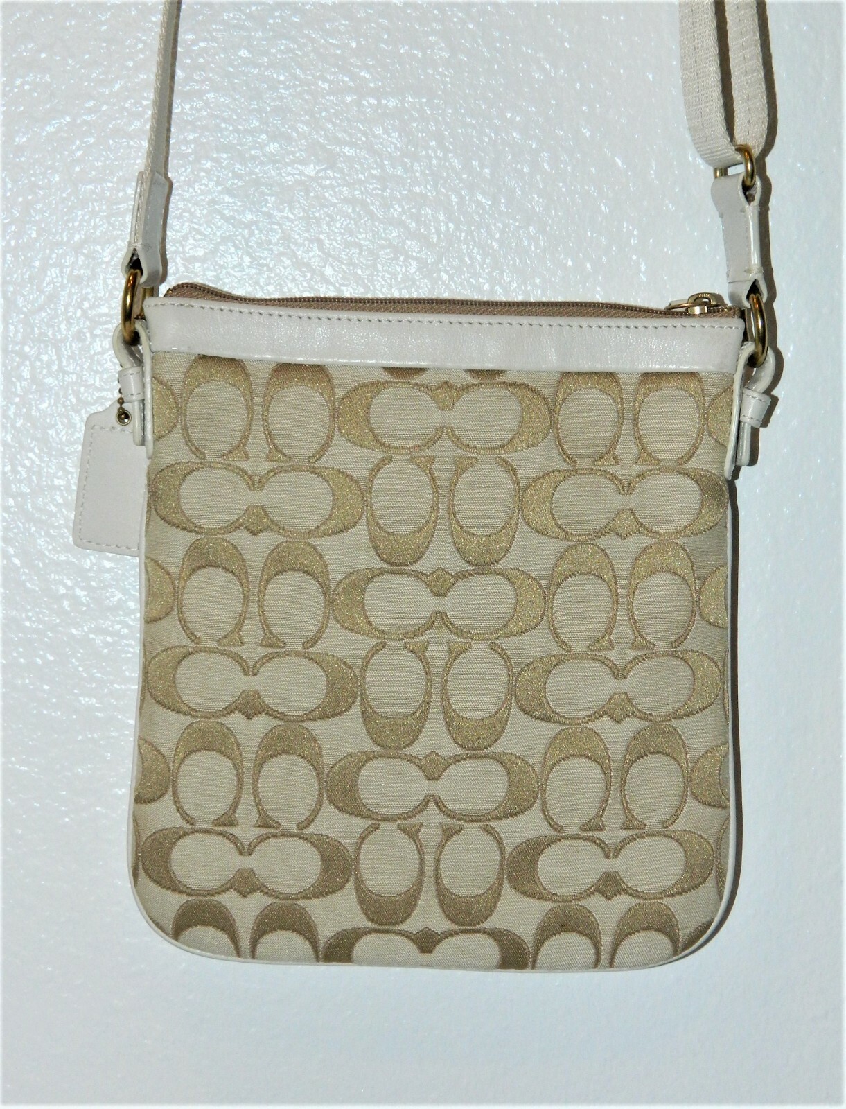 Coach Monogram White Crossbody - Gem