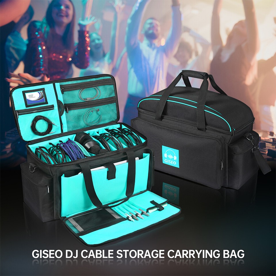 DJ Gig Bag Large Capacity DJ Wire Bag for DJ Gear Music Equipment ...