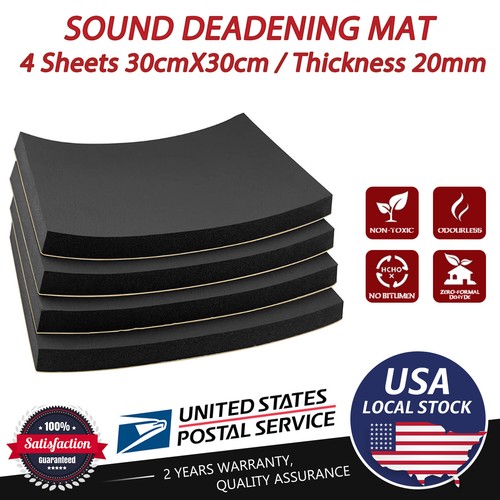 12"x12" Car Floor Thermal Sound Deadener Heat Noise Shield Insulation ...