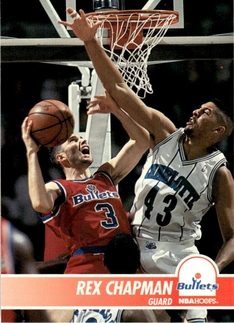 1994-95 NBA Hoops Basketball Card Rex Chapman Washington Bullets #218 ...