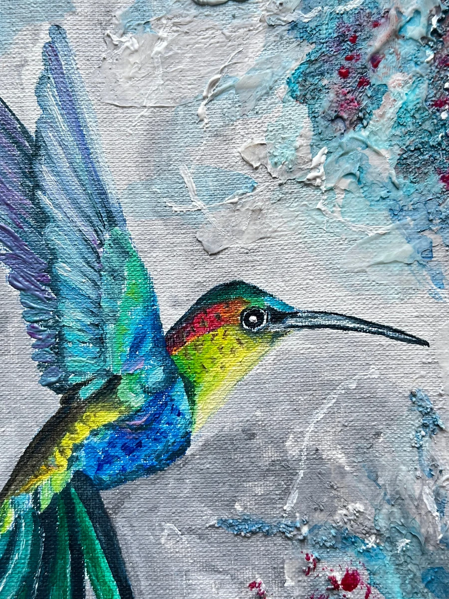 shop discount price Hummingbird artwork bird oil painting original ...