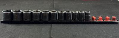 Mac 11-Pc. 3/8" Dr Metric Non-Slip Impact Socket Set - 11, 12, 14-17 ...