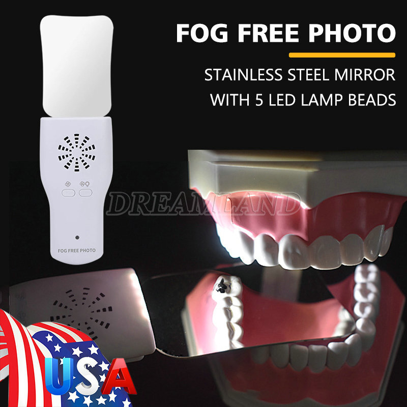 Dental Occlusal Mirror Fog Free LED Intra Oral Photo System 4 Mirrors ...