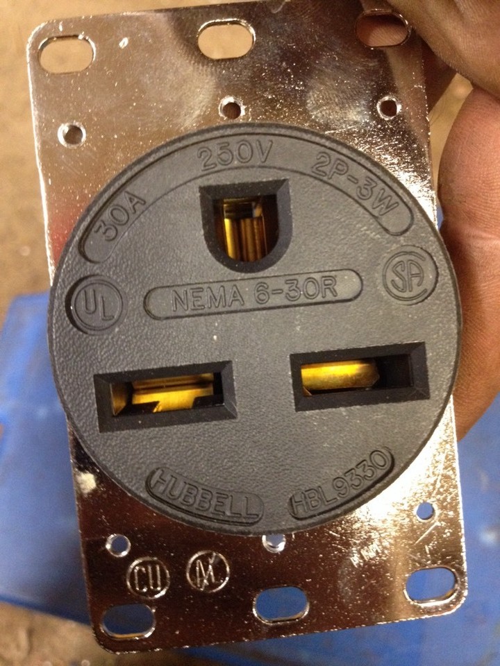 HUBBELL HBL9330 RECEPTACLE 30A 250V 2 Pole 3 Wire 5Z895 Electrical Nema ...