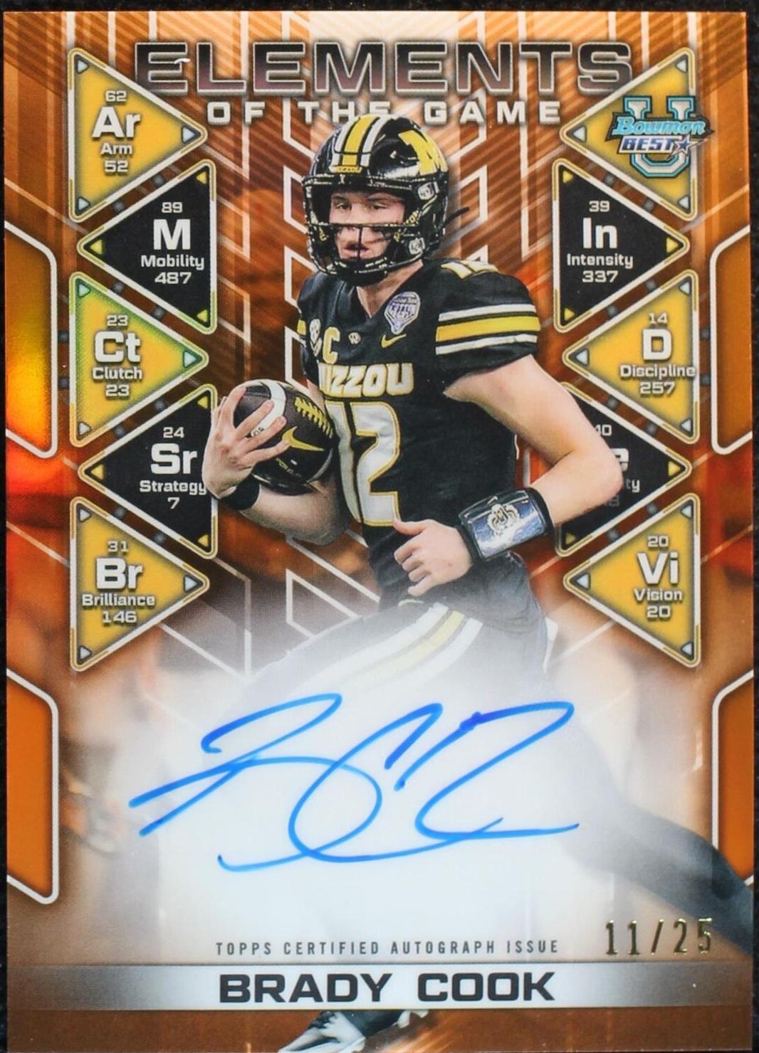 2024 Bowman's Best University - Elements of the Game Autographs Brady ...