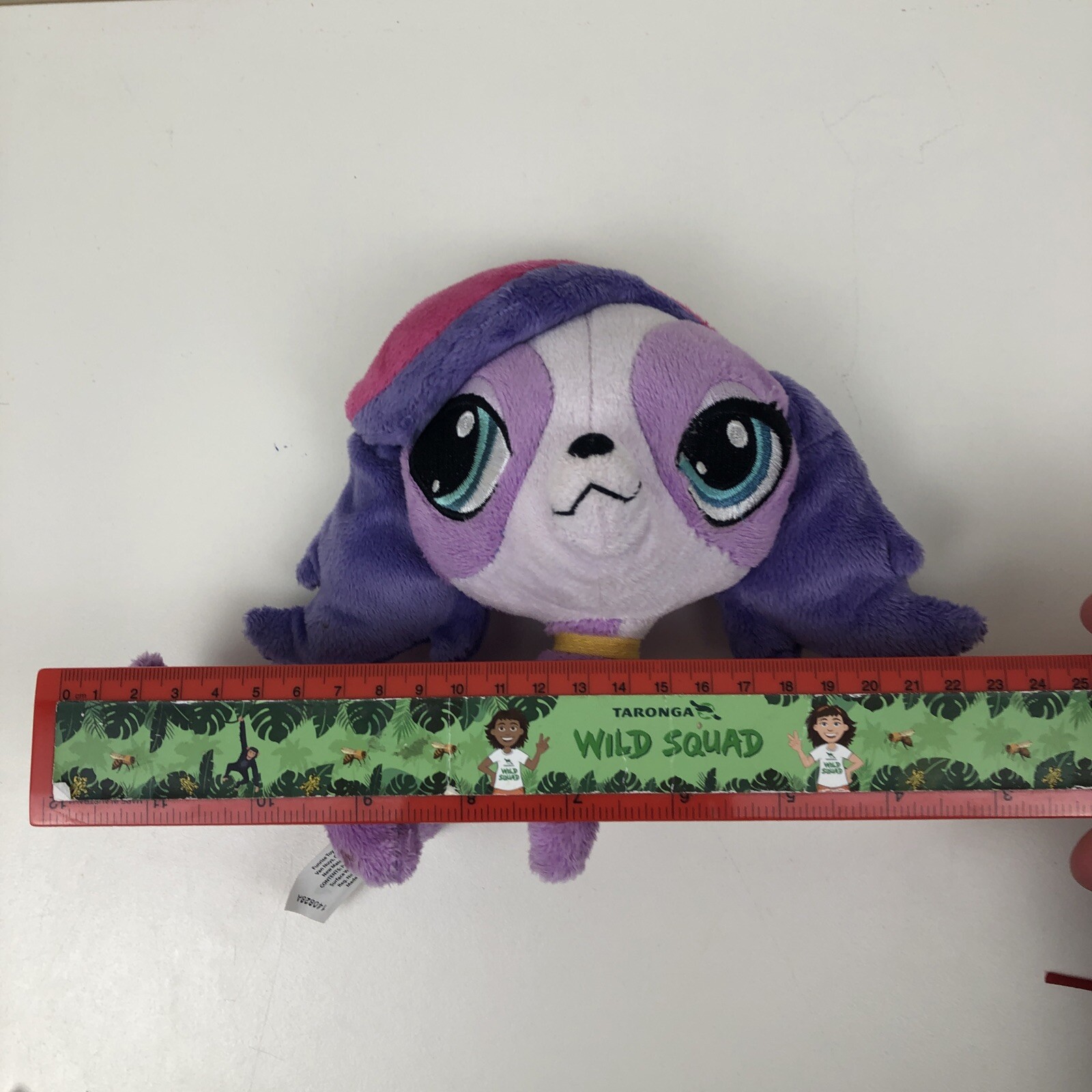 Zoe Trent Littlest Pet Shop Plush Toy Dog Pink Purple 23cm Collar Big ...