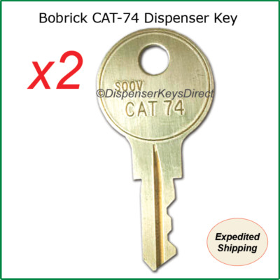 2 Pack - Bobrick CAT-74 Key - Paper Towel Toilet Tissue Liquid Soap ...