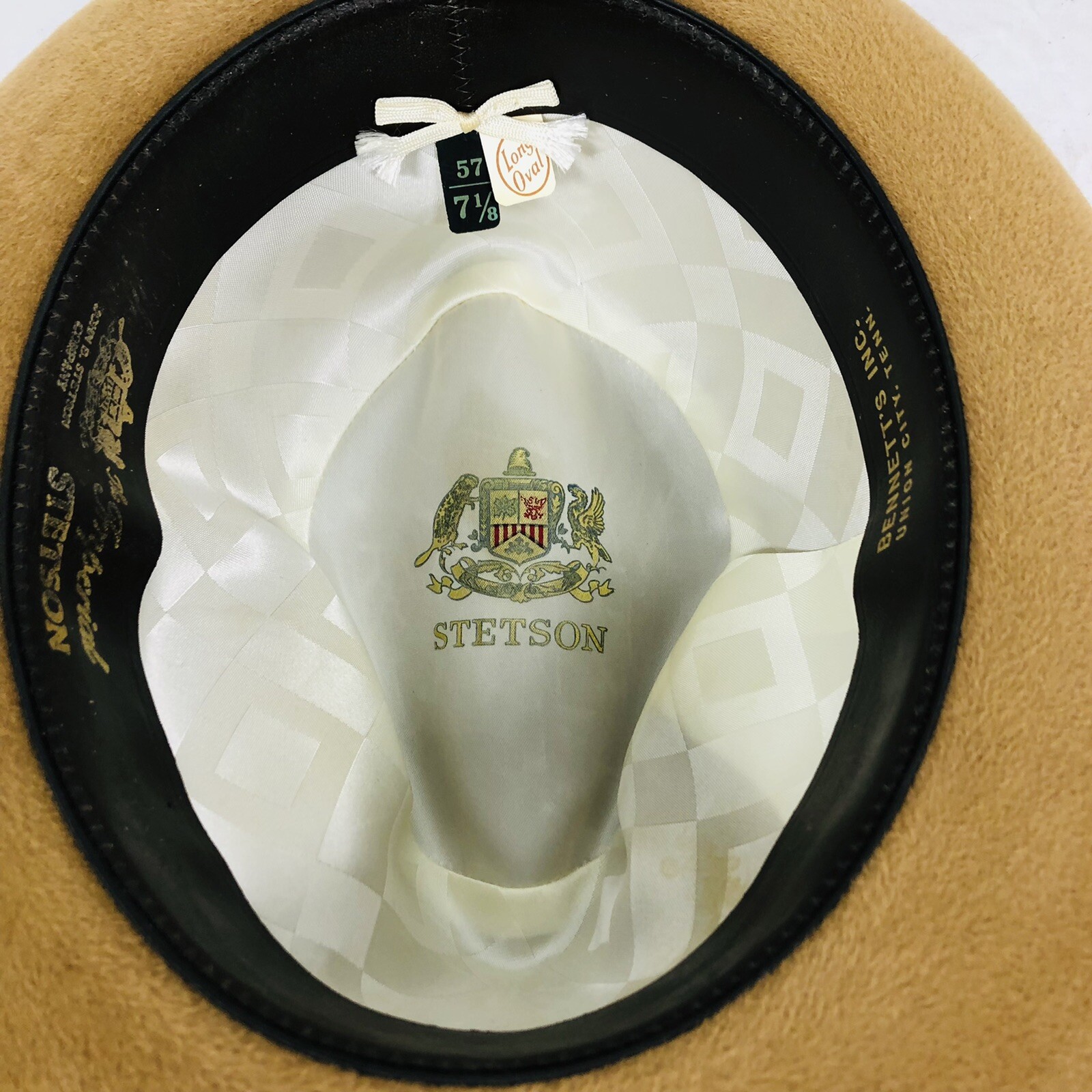 Vintage Imperial Stetson Long Oval Fedora Hat 7 1/8 F… - Gem