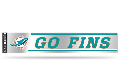 Miami Dolphins NFL 3 x 17 Go Fins Slogan Decal FREE SHIP! | eBay