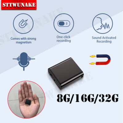 Mini voice activated recorder hidden magnet recording listening device ...