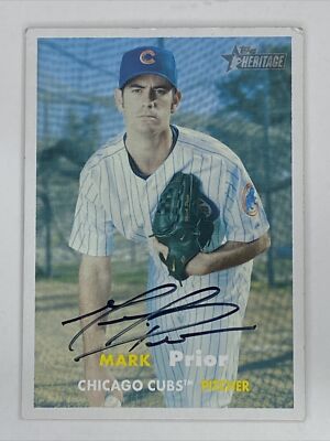 Mark Prior Autograph 2006 Topps Heritage Cubs Signed | eBay