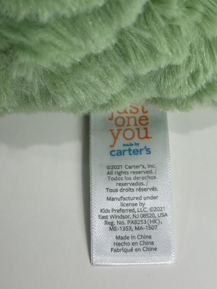 NWT Carters Just One You Target Green Triceratops Dinosaur Plush Baby ...