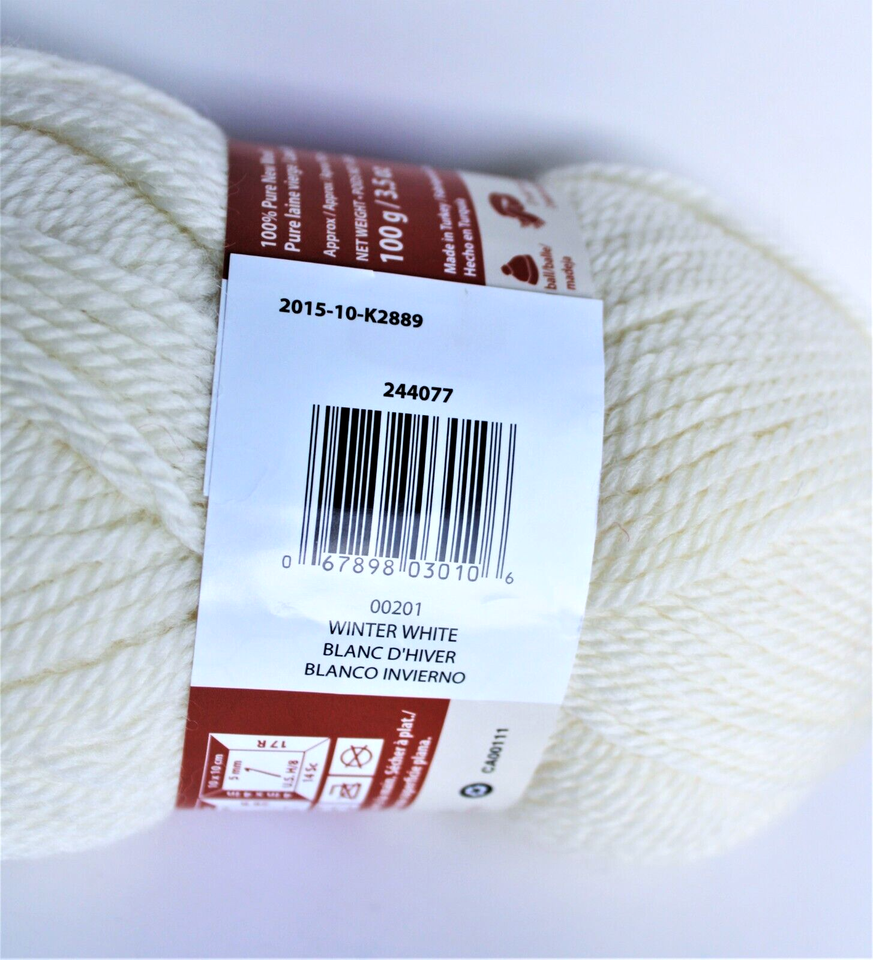 Patons Classic Color Aran Soft 100% Wool Worsted Yarn One Skein 100 gr ...