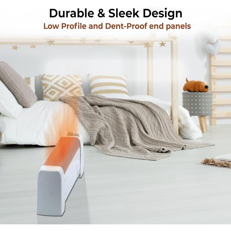Electric Baseboard Heater Convection Quiet Operation Safety Indoor ...