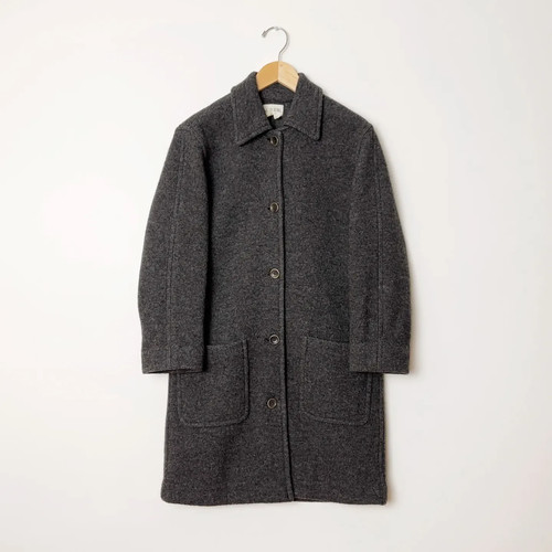 J Crew Vintage 90s Boiled Wool Jacket / Dark Gray Driving Jacket / Size ...