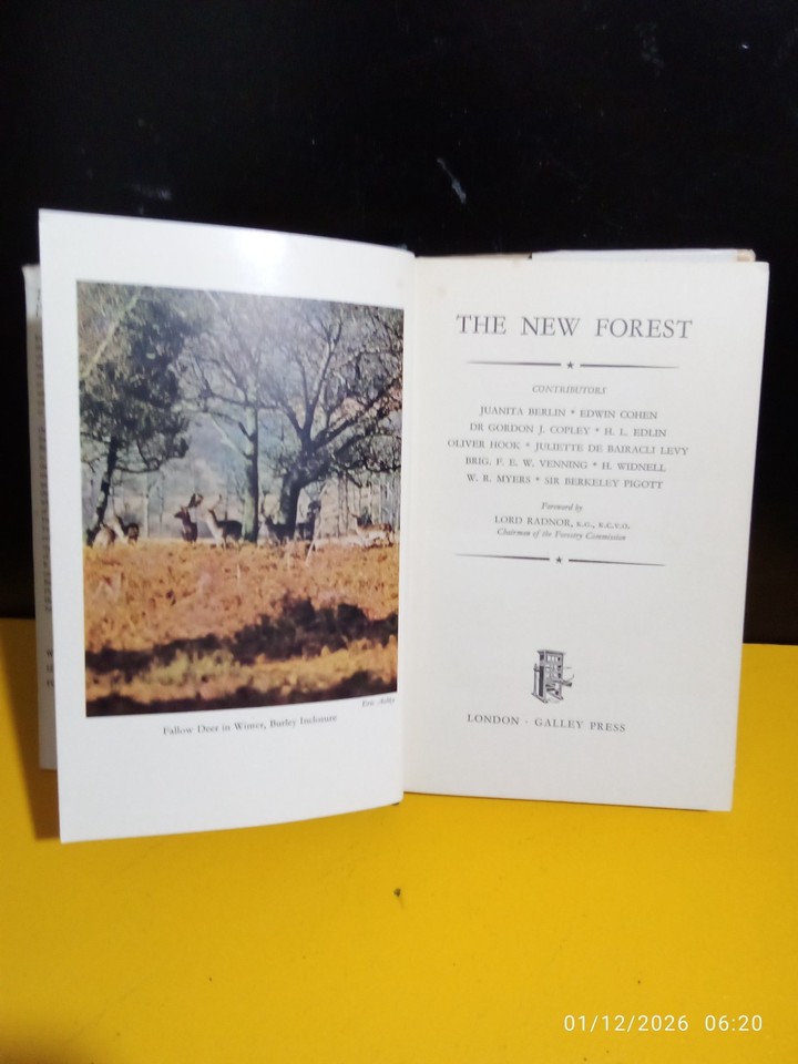 THE NEW FOREST - EARL OF RADNOR; 1960. 201 PAGES. GALLEY PRESS. MAPS ...