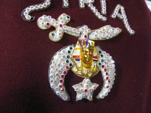 VTG SHRINERS SYRIA FREEMASONRY MASONIC FEZ HAT JEWEL TASSLE TURIN FLA 7 ...