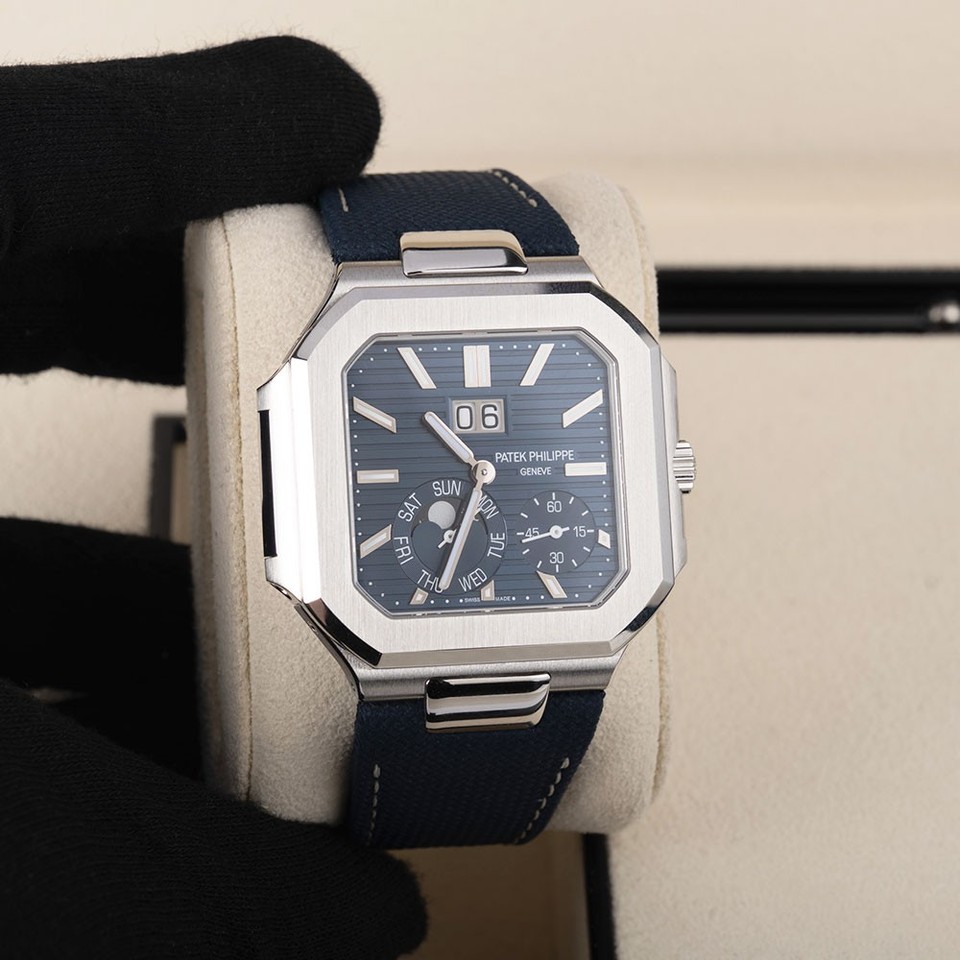 Patek Philippe Cubitus Watch 45MM Blue Index Hour Markers Dial Platinum ...