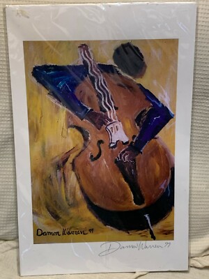 DAMON WARREN JAZZ BASS PLAYER AUTOGRAPHED PRINT | eBay