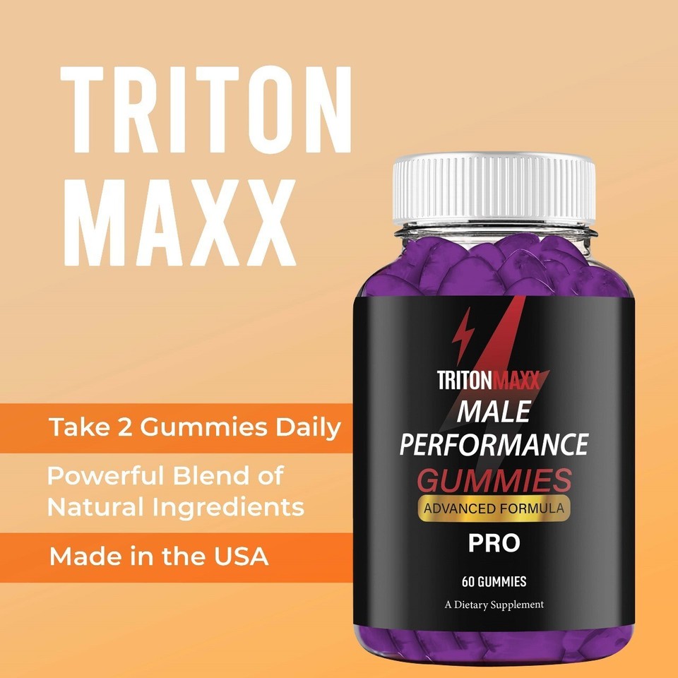 Triton Maxx Gummies for Men Max Strength Formula Vitamin Supplement 180 ...
